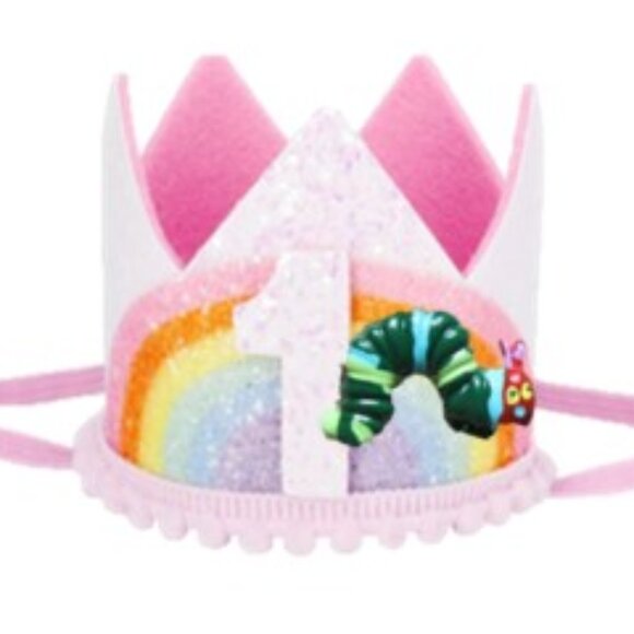 Handmade | Accessories | The Very Hungry Caterpillar Crown Smash Cake ...